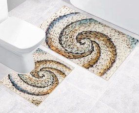 Bellatex 3D tisk  sada Béžová 60x100 cm, 60x50 cm (SADA)