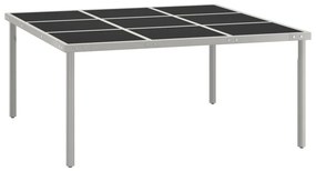 Zahradní jídelní stůl 170 x 170 x 74,5 cm sklo a ocel 313084