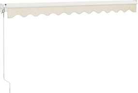 Zatahovací markýza krémová 3 x 2,5 m textil a hliník 3154427