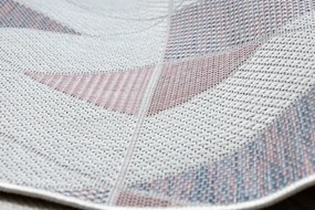 Dywany Łuszczów Kusový koberec Sion Sisal Triangles B3006A ecru/pink – na ven i na doma Rozměry koberců: 80x150