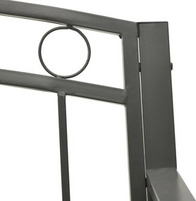 Zahradní lavice se stolem 125 cm ocel šedá