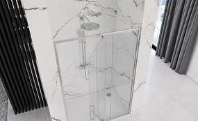 Rea Rapid Swing, 1-křídlé sprchové dveře 120 x 195 cm, 6mm čiré sklo, chromový profil, REA-K5456