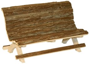 Dřevěná Lavice Pro Hlodavce Z Přírodního Dřeva 30x15x18cm [82770]