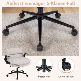 Costway Ergonomická kancelářská židle, výškově nastavitelná psací židle, otočná