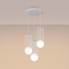 Sollux Lighting Závěsné svítidlo BRINA 3P bílé
