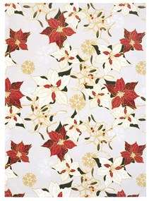 SCANquilt utěrka DEKORO vánoční hvězdy,vločky červenobílá bíločervená 50 x 70 cm