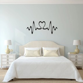Samolepka na zeď - Tep srdce (60x25 cm) - PopyDesign