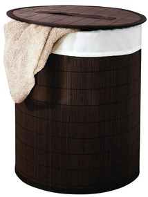 Ridder BEACH koš na prádlo, bambus, tmavě hnědá - 21005038