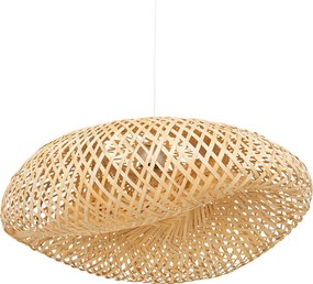 Závěsná lampa boho, určena nad stůl BEDDY, bambusová, 51 cm