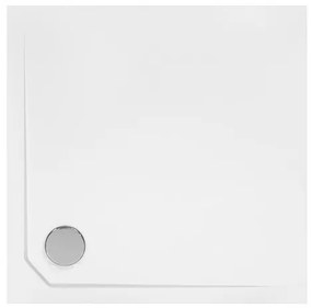 Besco Čtvercová sprchová vanička z litého mramoru ACRO SQ 80x80 (90x90) UltraSlim Barva: Bílá, Rozměry (cm): 80x80