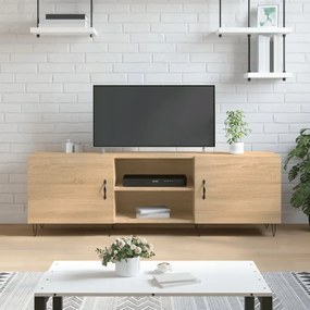 Tv Skříňka Betonově Šedá 150 X 30 X 50 Cm Kompozitní Dřevo dub sonoma