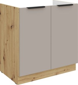 ARIA li | dolní skříňka 80 ZL 2F dřezová | 80 cm | ANTI FINGERPRINT povrch | artisan/béžová