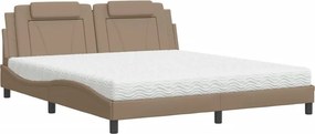 Postel Viana s matrací cappuccino 180 x 200 cm umělá kůže 3208814