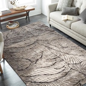Luxusní koberec do obývacího pokoje s abstraktním motivem listí Šířka: 160 cm | Délka: 220 cm