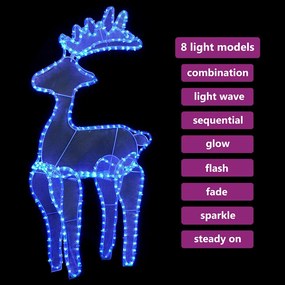 Sob vánoční dekorace s výpletem 306 LED diod 60 x 24 x 89 cm 329824