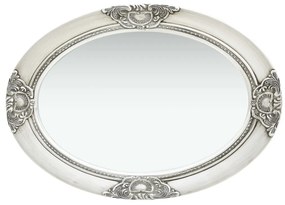 Nástěnné zrcadlo barokní styl 50 x 70 cm stříbrné - Default Title