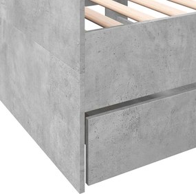 Válenda se zásuvkami bez matrace betonově šedá 75 x 190 cm 3280835