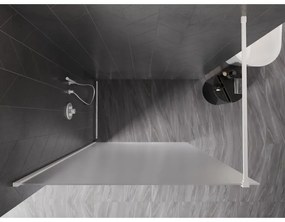 Mexen Kioto-X, sprchová zástěna 110 x 200 cm, 10mm sklo námraza, bílý profil, 800-110-101-20-30-X