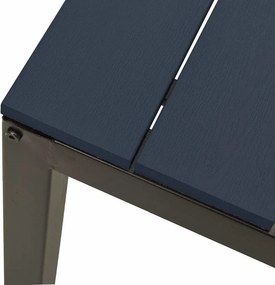 Zahradní lavice 110 cm ocel a WPC černá 317141