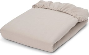 Tchibo - Napínací prostěradlo z jemného flanelu, šedobéžová, nadměrná velikost