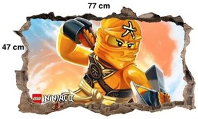 Originální nálepka na zeď LEGO Ninjago Skyler 120 x 74 cm