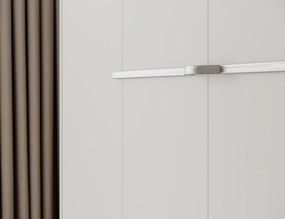 Devesto Sklápěcí postel Horizontální 140 Bílá LED