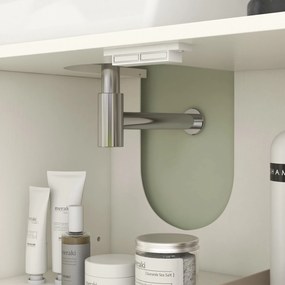 HOMCOM Podskříňková koupelnová skříňka s pedestálem, moderní koupelnová skříňka s 2 dvířky a nastavitelnými policemi 90x30x63 cm Krémová