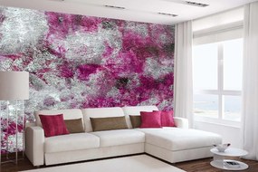 DIMEX | Samolepicí vliesová fototapeta na zeď Abstraktní fialová malba MA-5-2507 | 375 x 250 cm | fialová, šedá