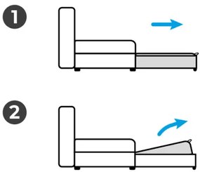 Třímístná rozkládací sedačka RIGATTO světle šedá