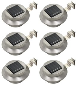 Zahradní solární lampy 6 ks LED kulaté 12 cm bílé