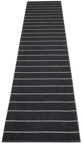 Vinylový koberec Pappelina CARL Black/Charcoal velikost: 70x350cm