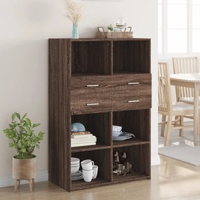 Skříň highboard hnědý dub 80 x 42,5 x 124 cm kompozitní dřevo
