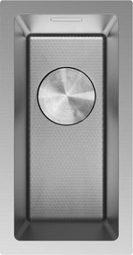 Mexen Trixo, 1-komorový nerezový dřez 230 x 440 mm, broušená ocel, vzor voština, 6411221000-01HC