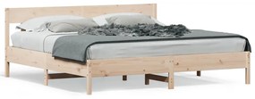 Rám postele s čelem 180 x 200 cm masivní borovice - Default Title