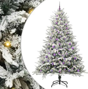 Umělý přednažený vánoční stromek se soupravou koulí Zelená 3395421