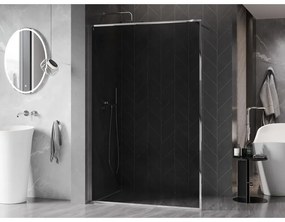 Mexen, Mexen Kioto-XF sprchová stěna s rámem 90 x 202 cm, grafit 10 mm, chrom - 800-090-104-01-40-X