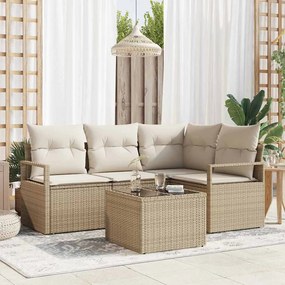 Set pohovek 5 ks Béžová polyratan 3346371
