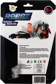 TEDDIES Transformer auto-robot černý / Plast / 14 cm / od 5 let