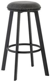 Barová židle yrub 76.5 cm tmavě šedá MUZZA