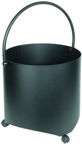 Koš na dřevo a peletky Lienbacher s kolečky - antracit