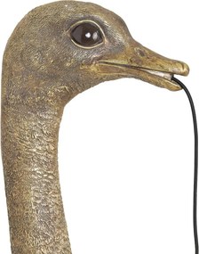 Bronzová antik nástěnná lampa pštros Ostrich bronze - 18*15*57 cm / E27