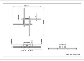 Globo 67342-24 - LED Stropní svítidlo KIRINA LED/24W/230V 3000K černá