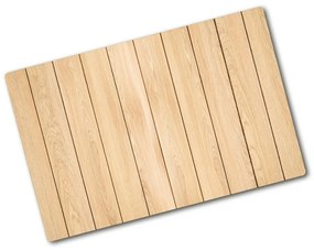 Wallmuralia Kuchyňská deska velká skleněná Dřevěné pozadí 80x52 cm