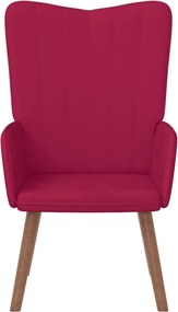 Relaxační křeslo vínové samet 327660