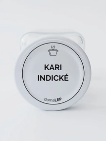 Samolepka na kořenky KARI INDICKÉ průhledná 5 cm tučné písmo