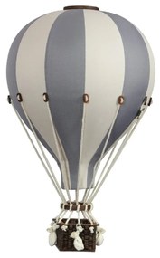 Dekorační horkovzdušný balón &#8211; šedá/béžová - M-33cm x 20cm