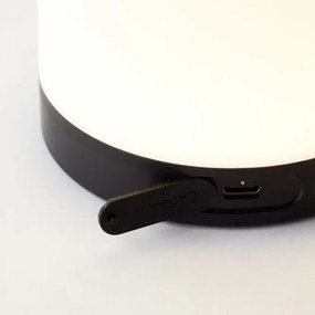 Brilliant G40955/06  AKU stolní lampa ARO RGB černý lem USB-A, IP44