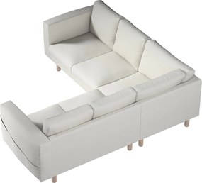 Potah na pohovku IKEA Norsborg rohová 4-místná barva šedá látka lesklé, pletený vzor, sametová