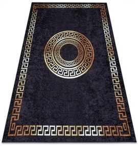 Dywany Luszczow Dětský kusový koberec MIRO 51517.805 pratelný  Rám, řecký protiskluz, černý / zlatý Rozměr koberce: 140 x 190 cm