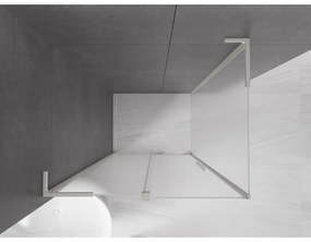 Mexen Velar L, sprchový kout s posuvnými dveřmi 100 x 110 cm, 8mm sklo námraza, broušená ocel, 871-100-110-33-97